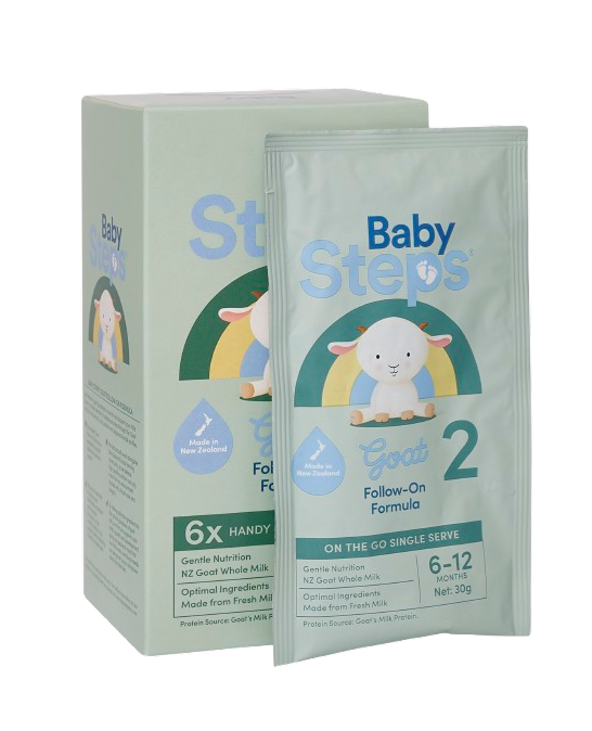 BabySteps Stage 2 Sachet Box of 6 – Goat Formula – Baby Steps